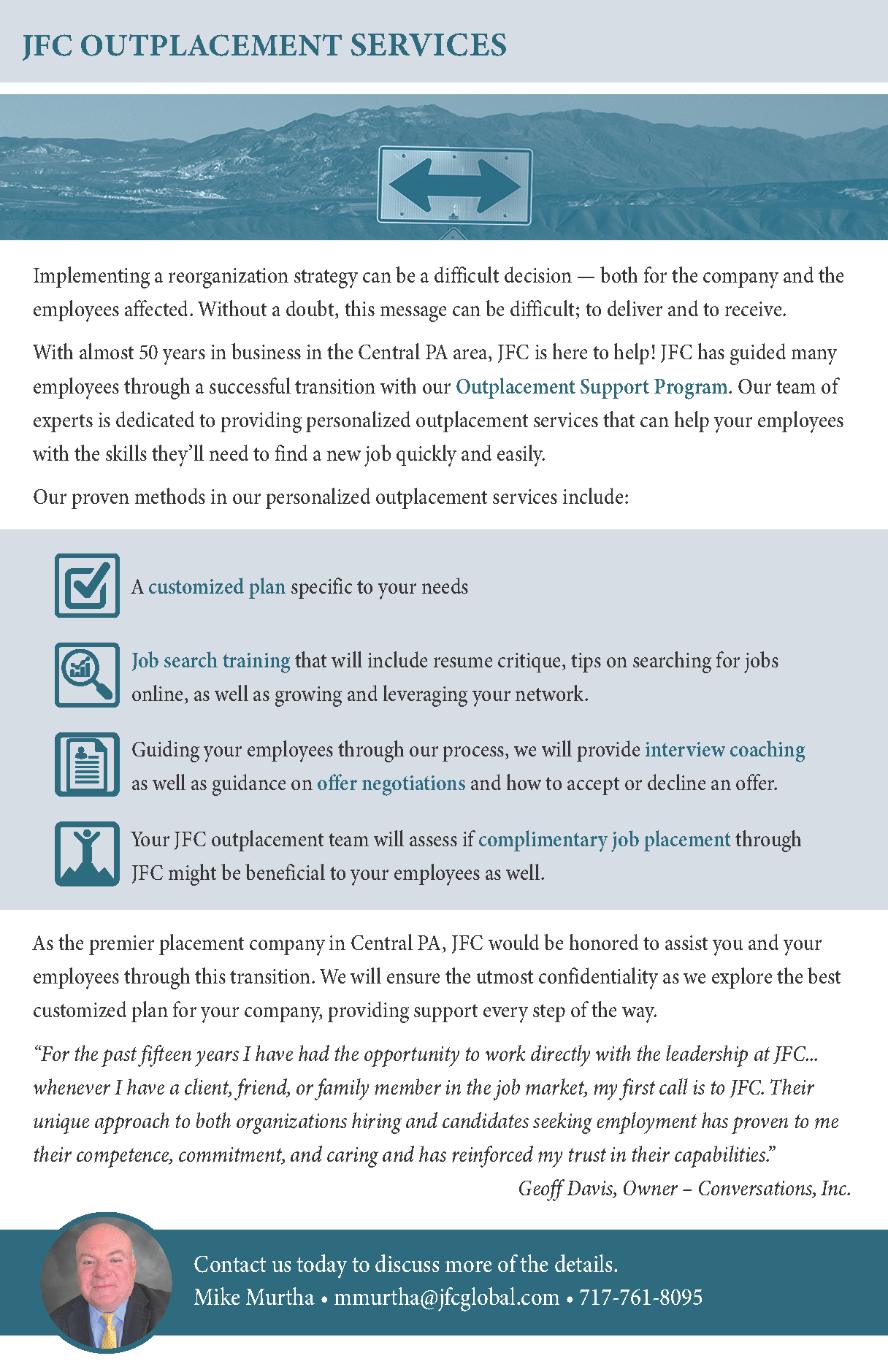 Outplacement Services - JFC Global